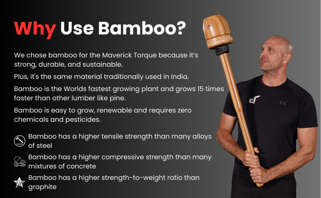 Maverick Mace - Adjustable Mace UK - Bamboo Gada Macebell