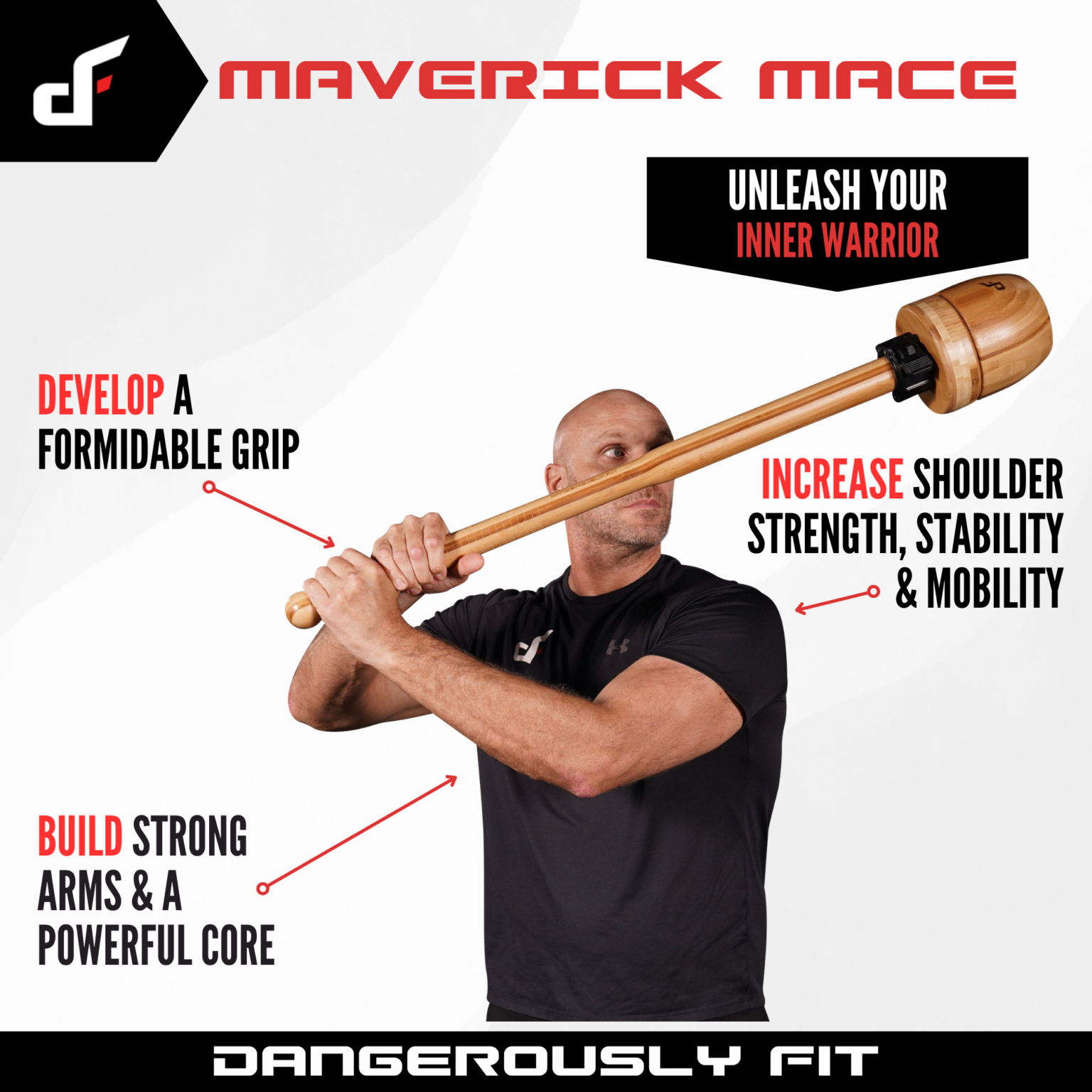 Maverick Mace - Adjustable Mace UK - Bamboo Gada Macebell